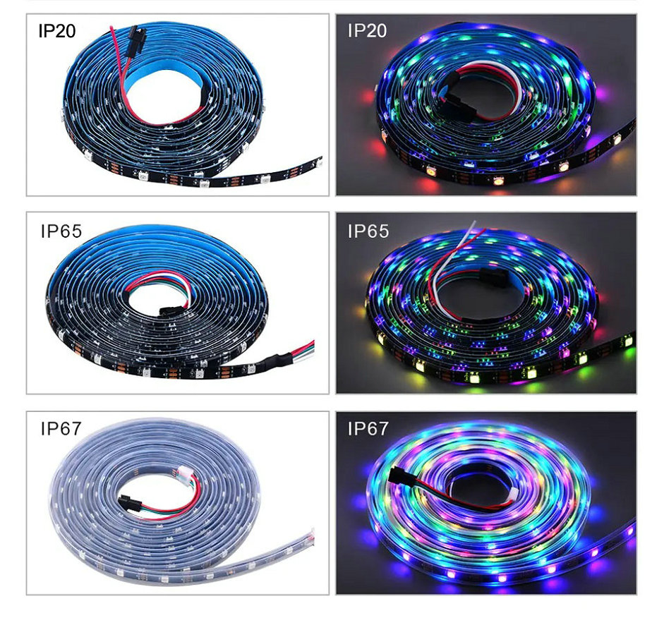 WS2812B addressable RGB strip Light 30leds
